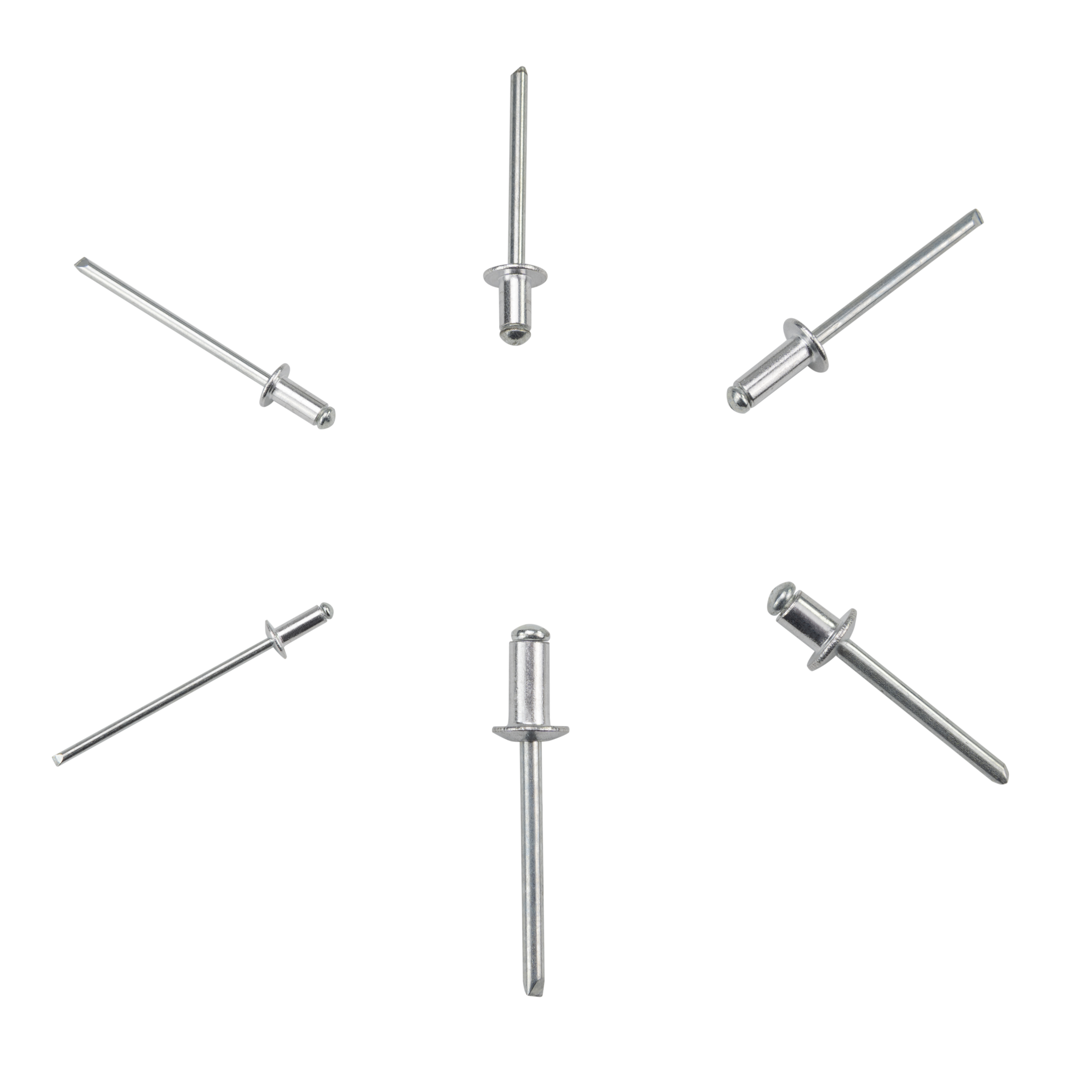 Blindnieten Flachkopf 400 tlg Set Popnieten Alu/Stahl Nieten 2,4 3,2 4 ...