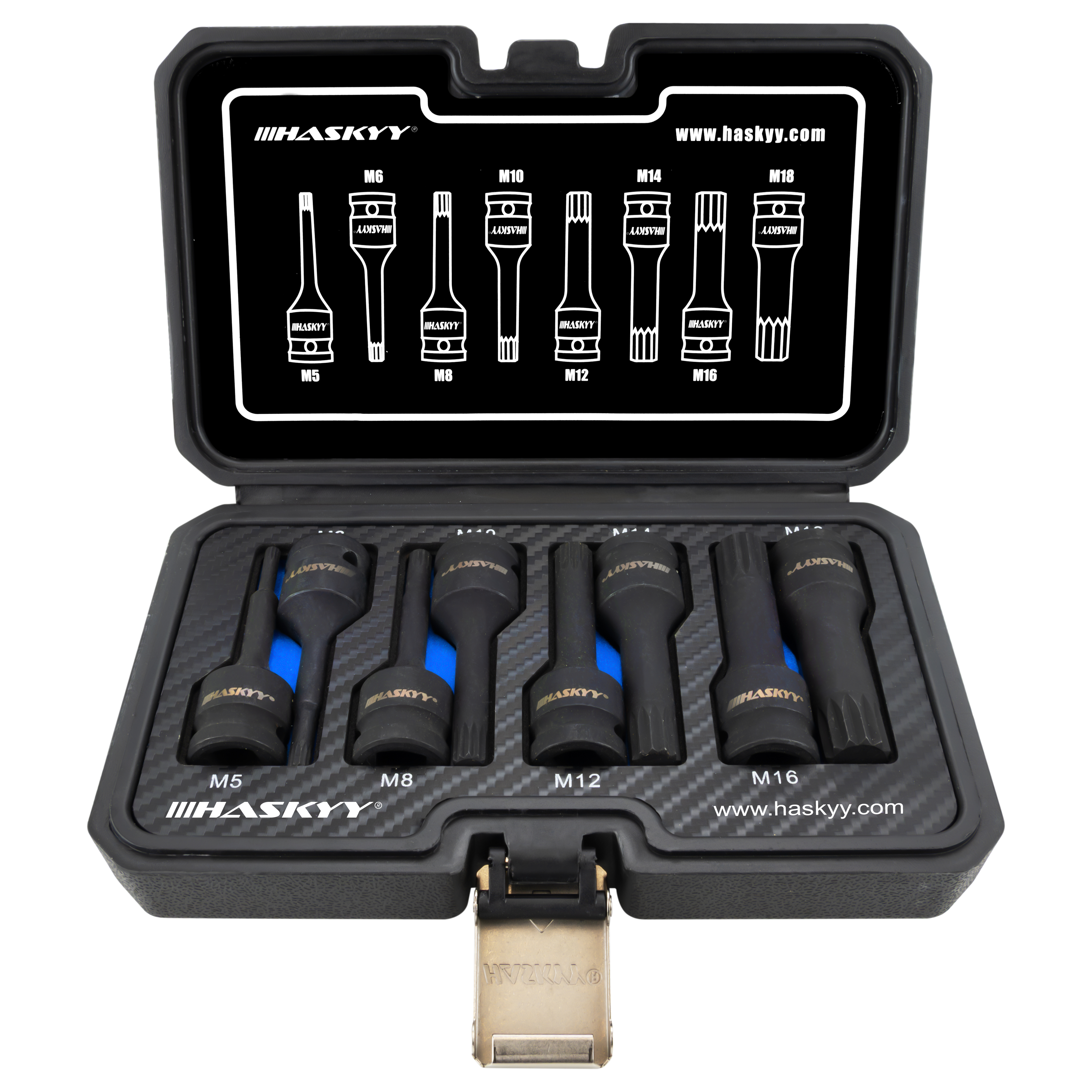 Schlagschrauber Vielzahn Steckschlüssel XZN Set M5-M18 1/2 Kraft-Steck ...